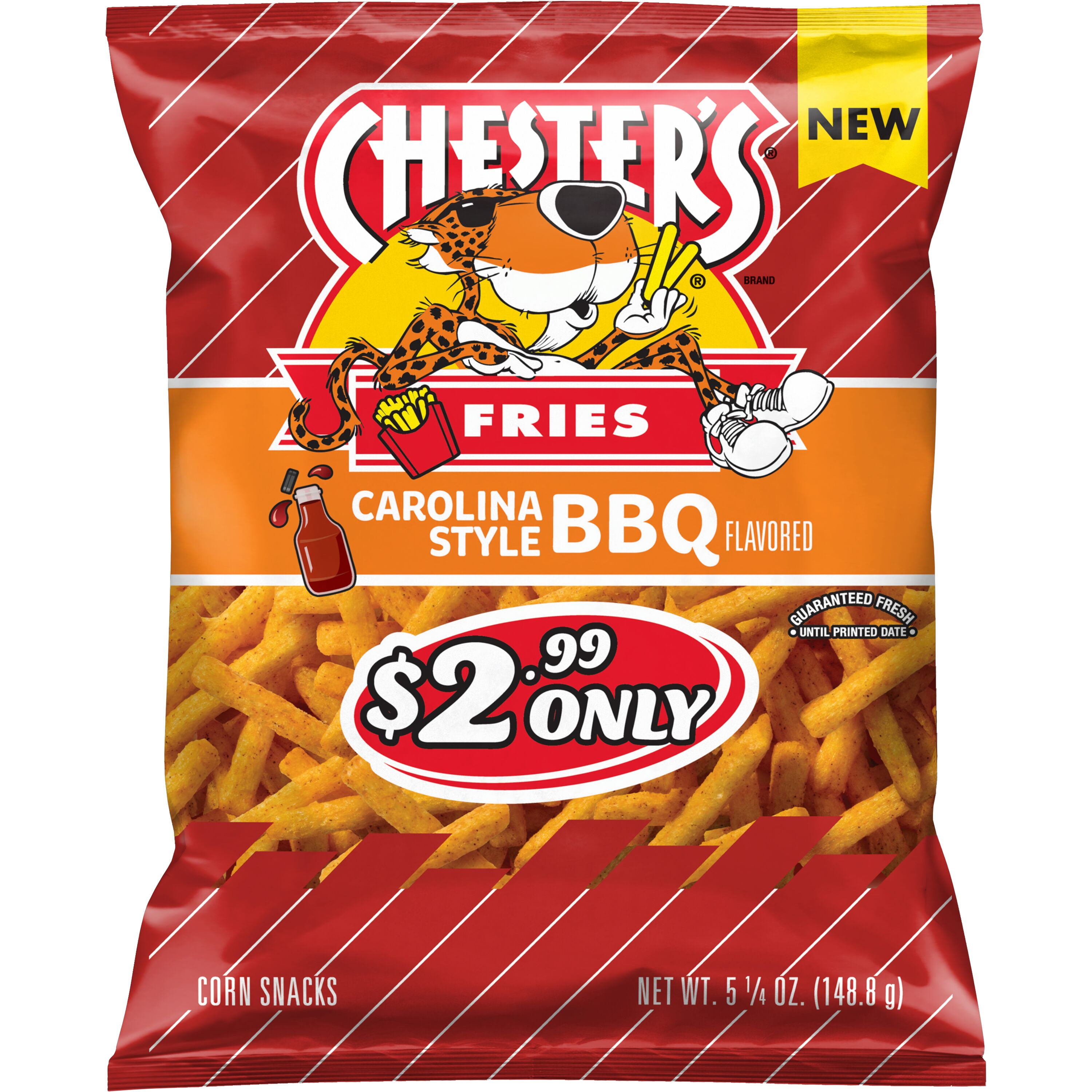 Chester's Carolina Style BBQ Corn Snacks 5.25 oz Bag with Cheesy Flavor ...