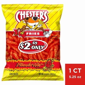 Chester's Flamin' Hot Fries, 1 oz Pack, 50 Bags, Spicy On-the-Go Snack ...