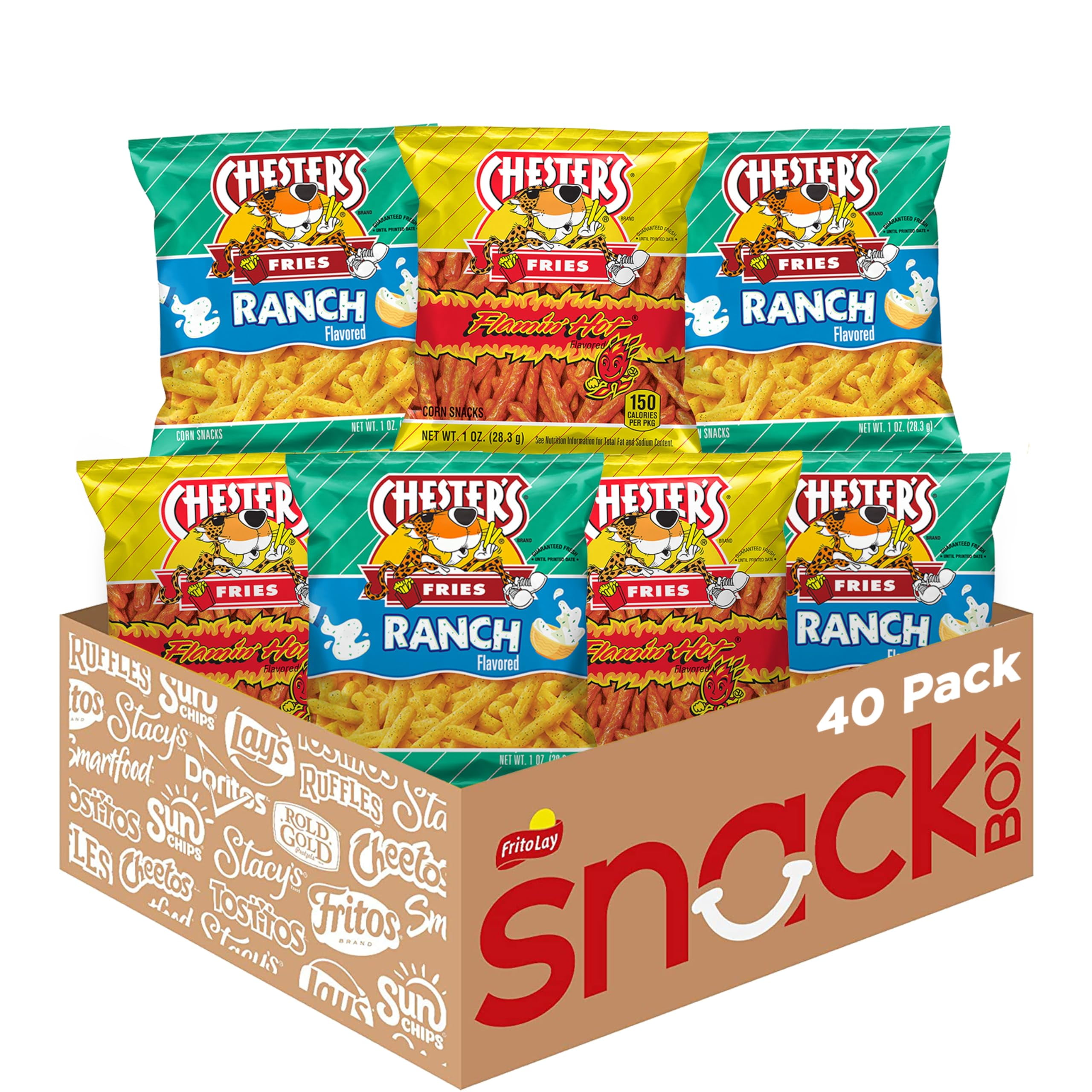 Chesters Fries, Hot & IRF13 Ranch Flavored Variety Pack (Pack of 40 ...