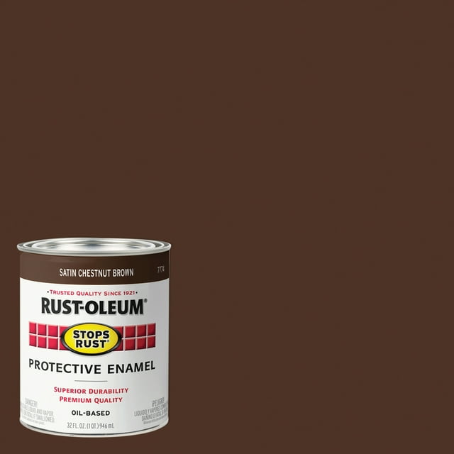 Chestnut Brown (450 Voc), Rust-Oleum Stops Rust Satin Protective Enamel ...