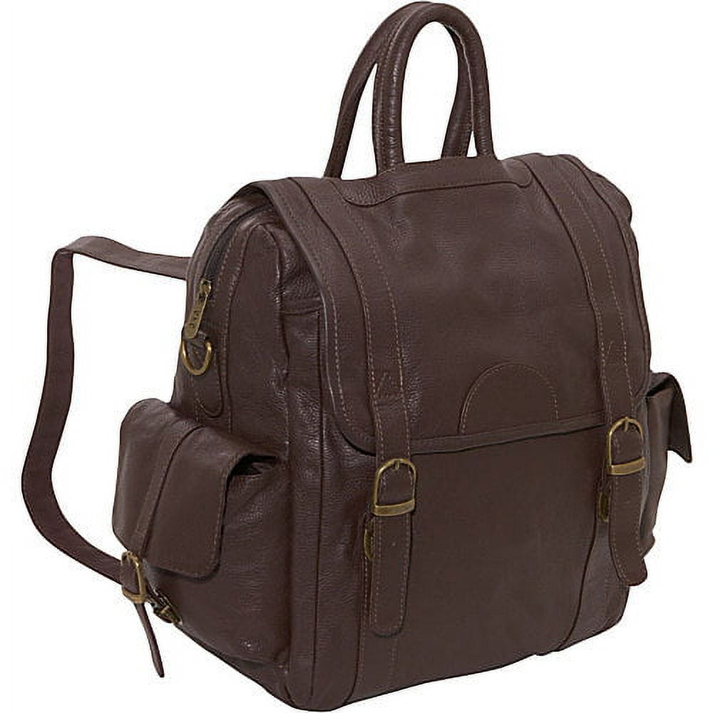Chestnut Brown Leather Three Way Backpack - Walmart.com