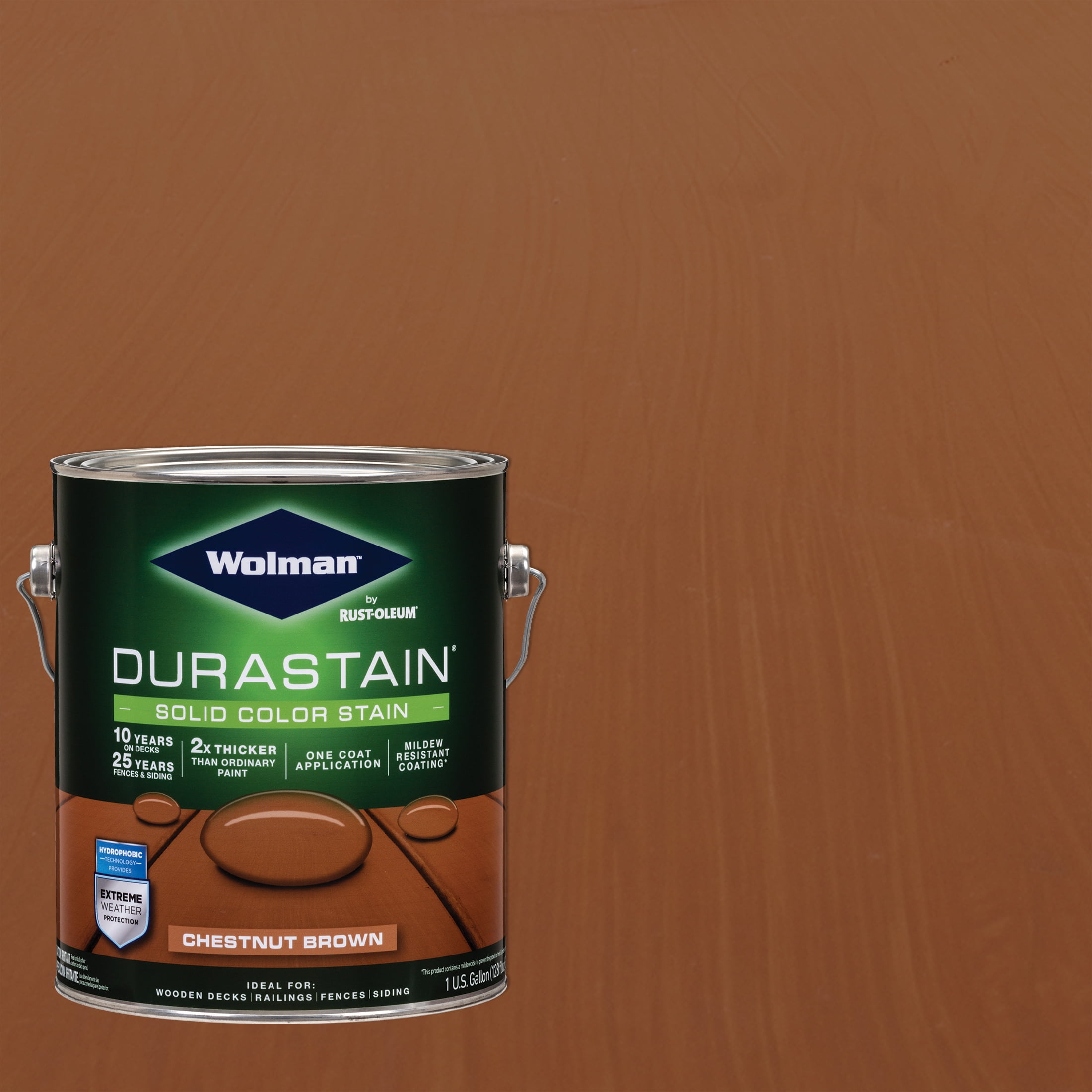 4 Pack, Chestnut Brown, Wolman DuraStain Satin Solid Color Exterior ...