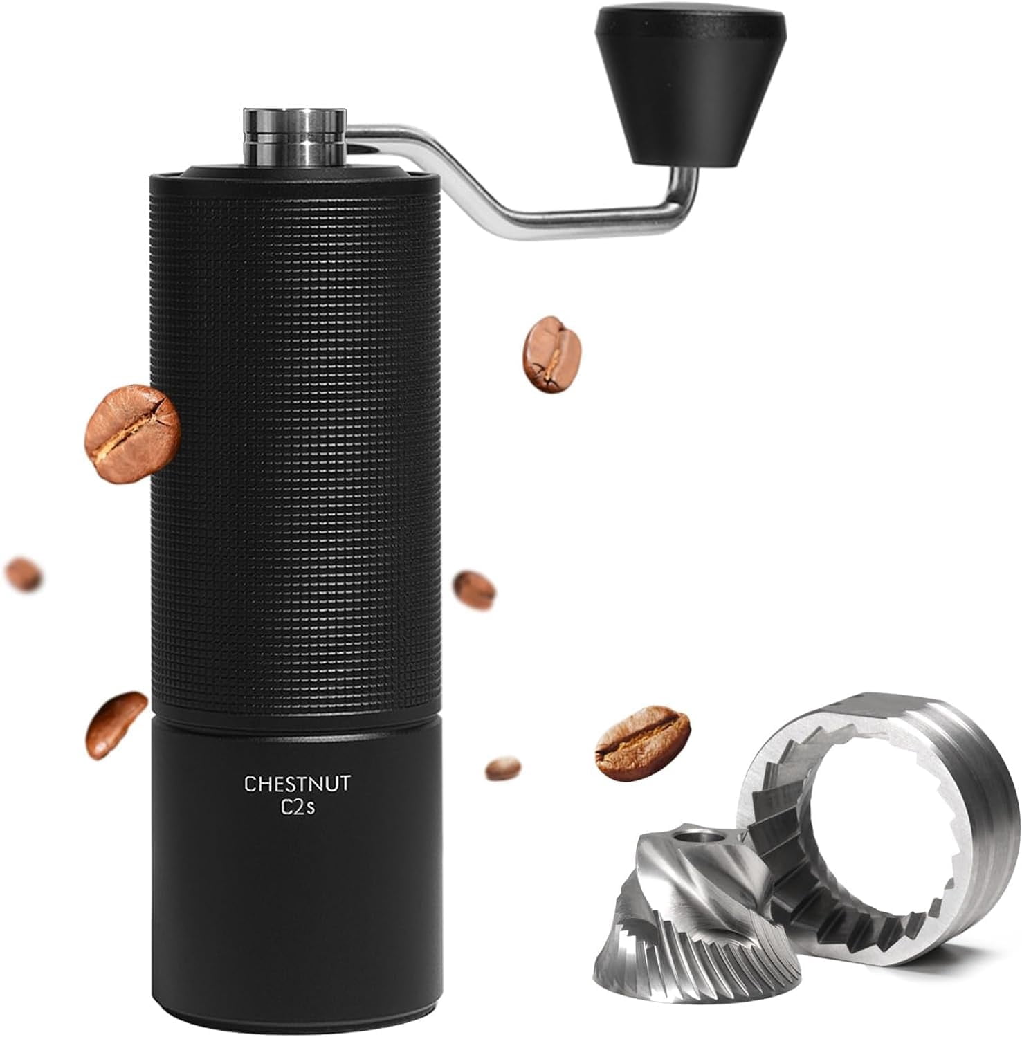 Chestnut C2S Manual Coffee ,CNC Stainless Conical Burr, Internal ...