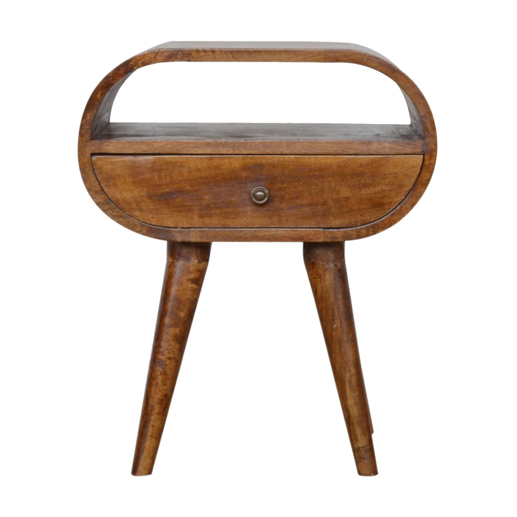 Chestnut Circular Bedside Accessory / Suitable for Modern Homes ...
