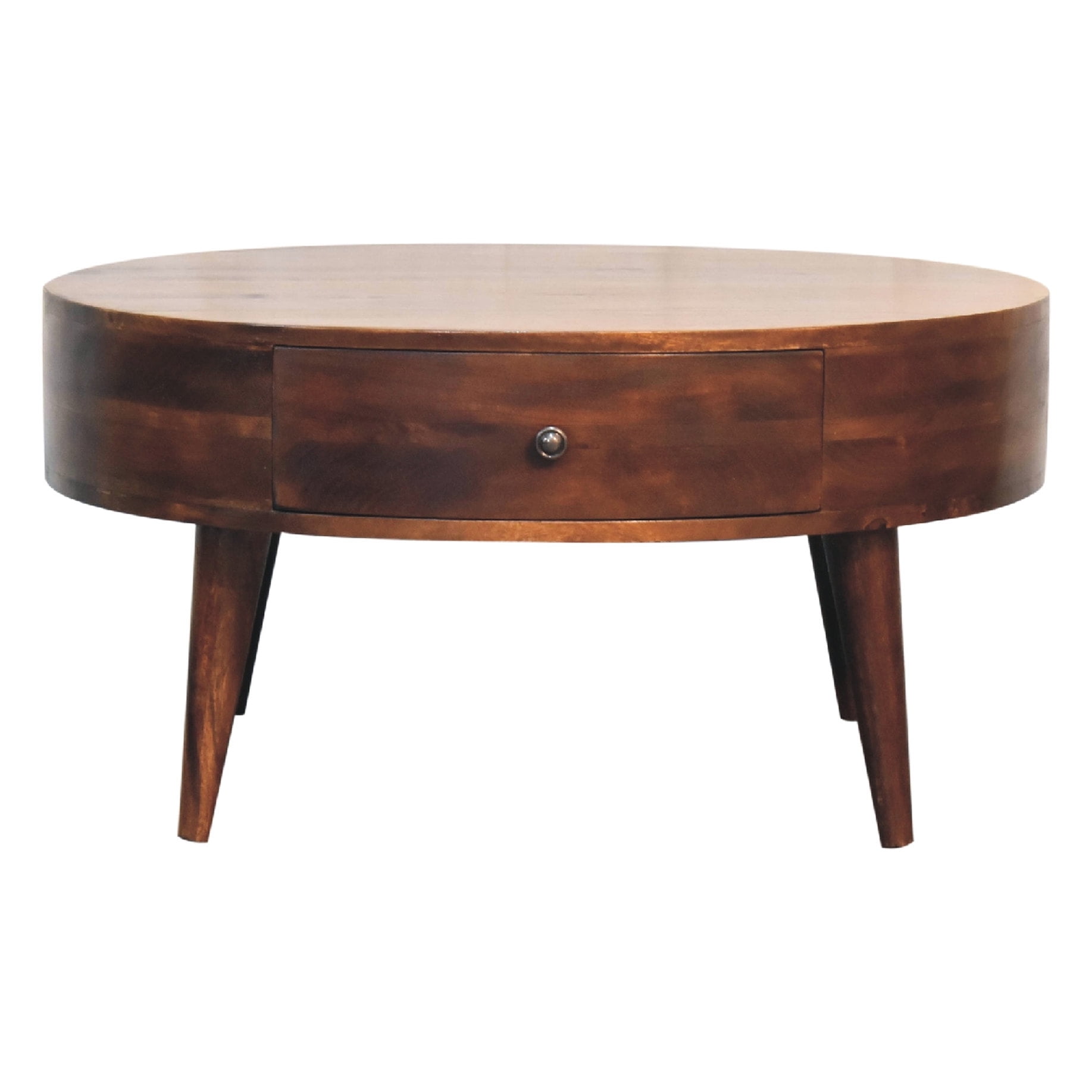 Chestnut - Circular Shape with Easy - access Drawer - Home Decoration ...
