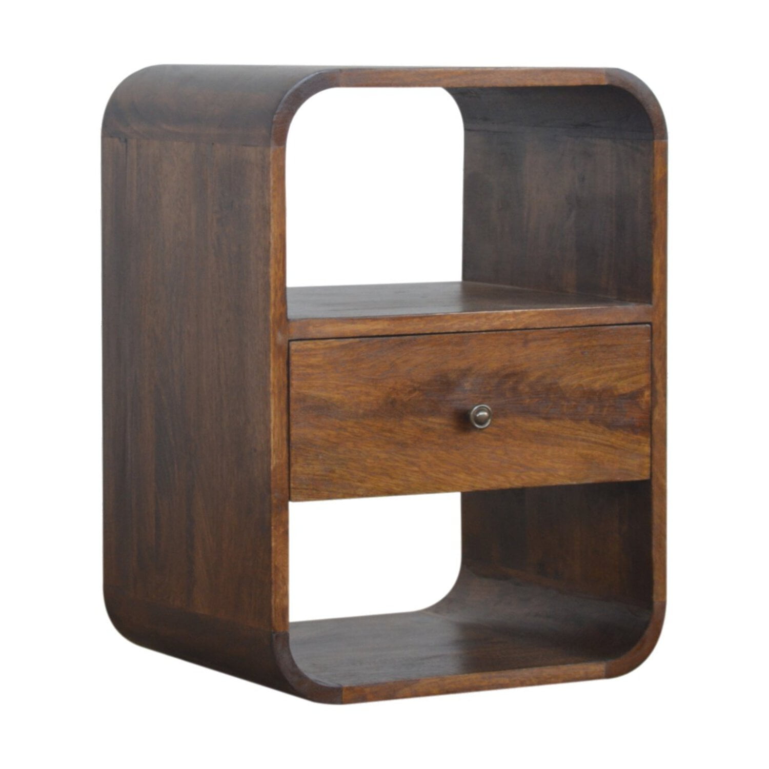 Chestnut Curved Edge Bedside Chestnut Solid Wood - Walmart.com