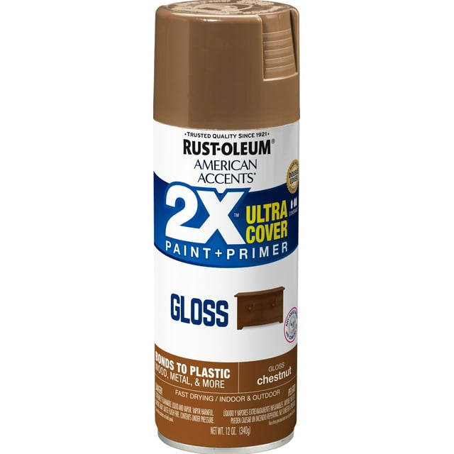 Chestnut, Rust-Oleum American Accents 2X Ultra Cover Gloss Spray Paint ...
