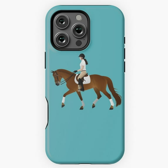 Chestnut Thoroughbred Rider Phone Case for iPhone 16 15 14 13 12 11 Pro ...
