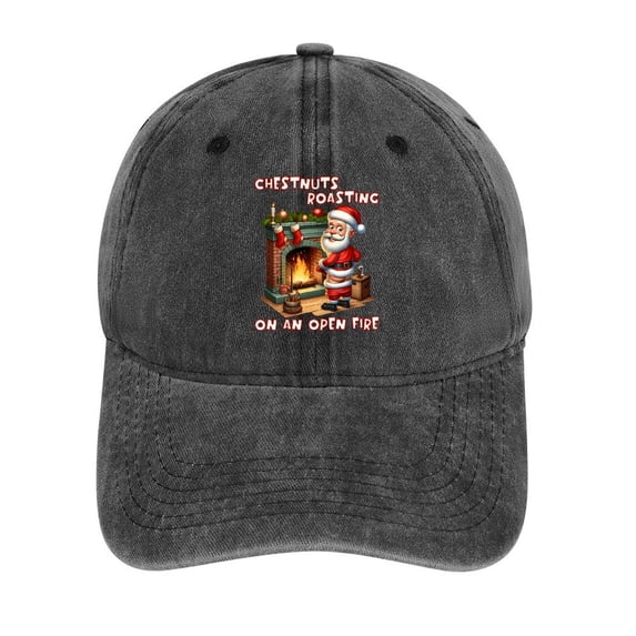 Chestnuts Roasting On An Open Fire Charcoal Hat Adjustable Funny ...