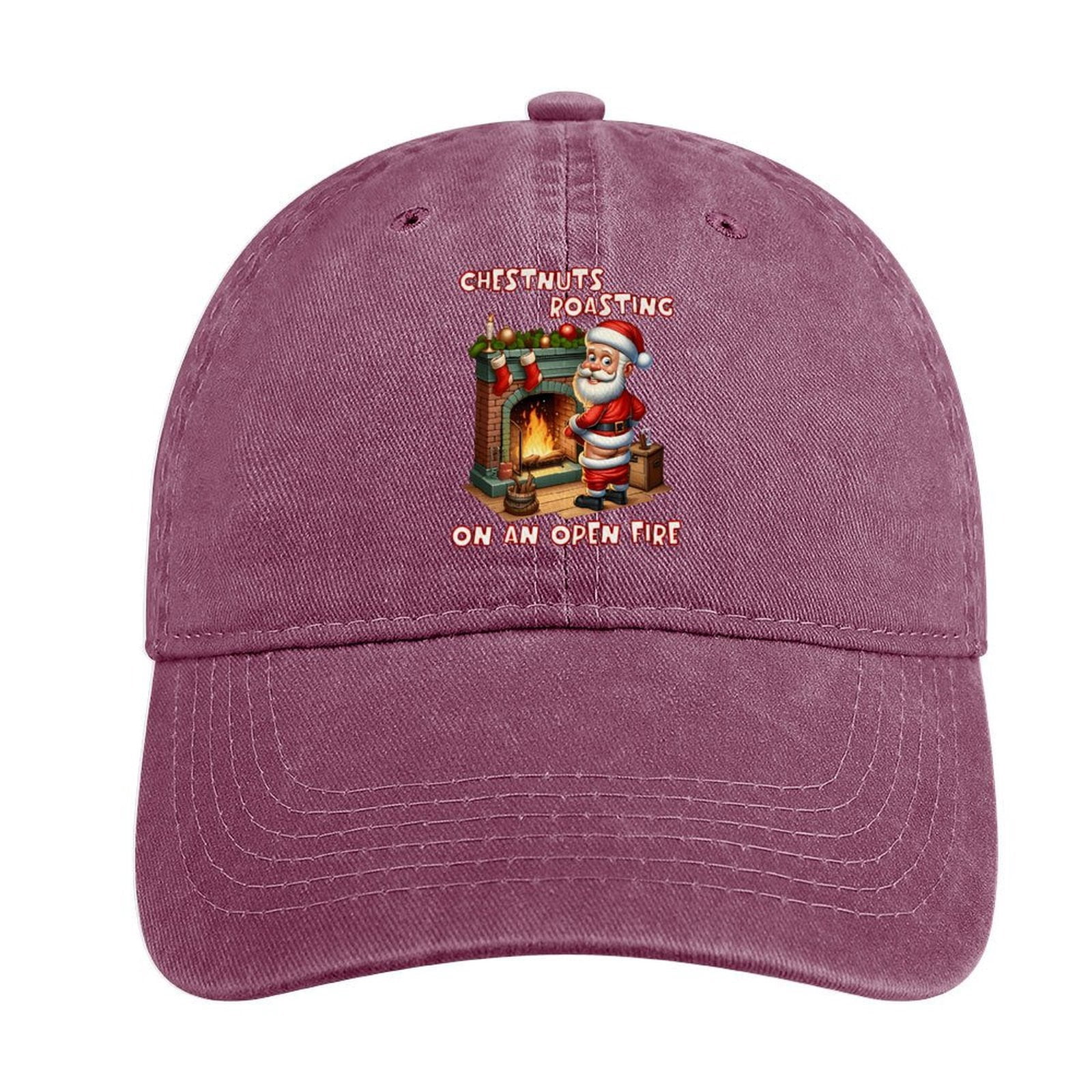 Chestnuts Roasting On An Open Fire Wine Red Hat Adjustable Funny ...