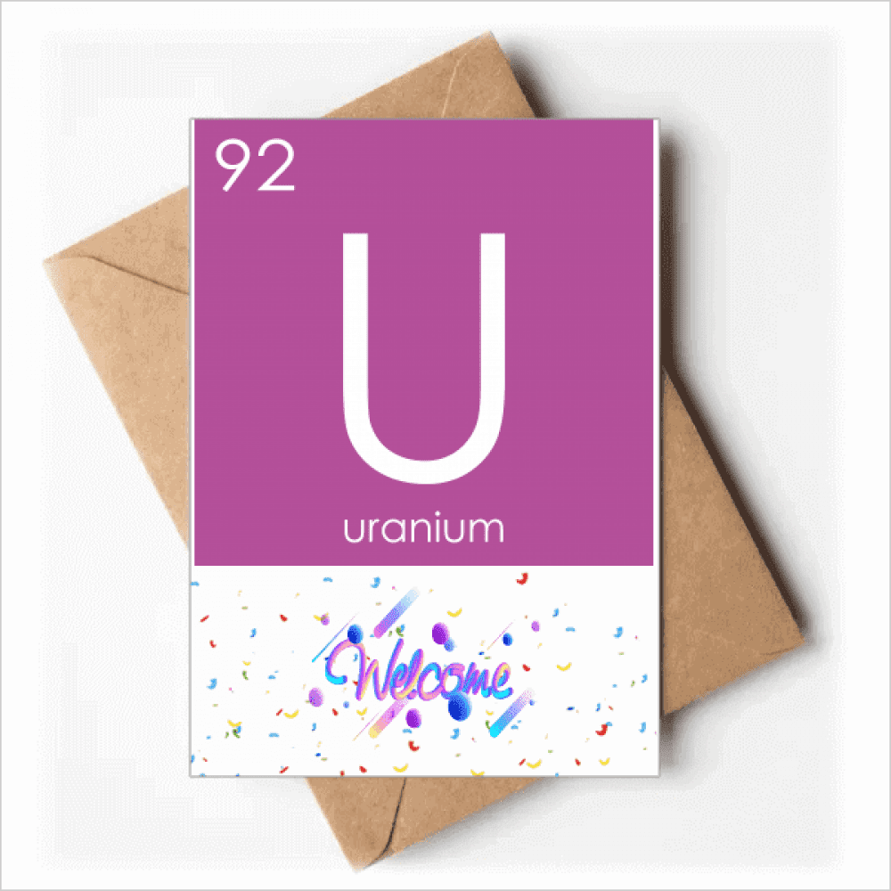 Chestry Elements Period Table Actinide Uranium U Welcome Back Greeting ...