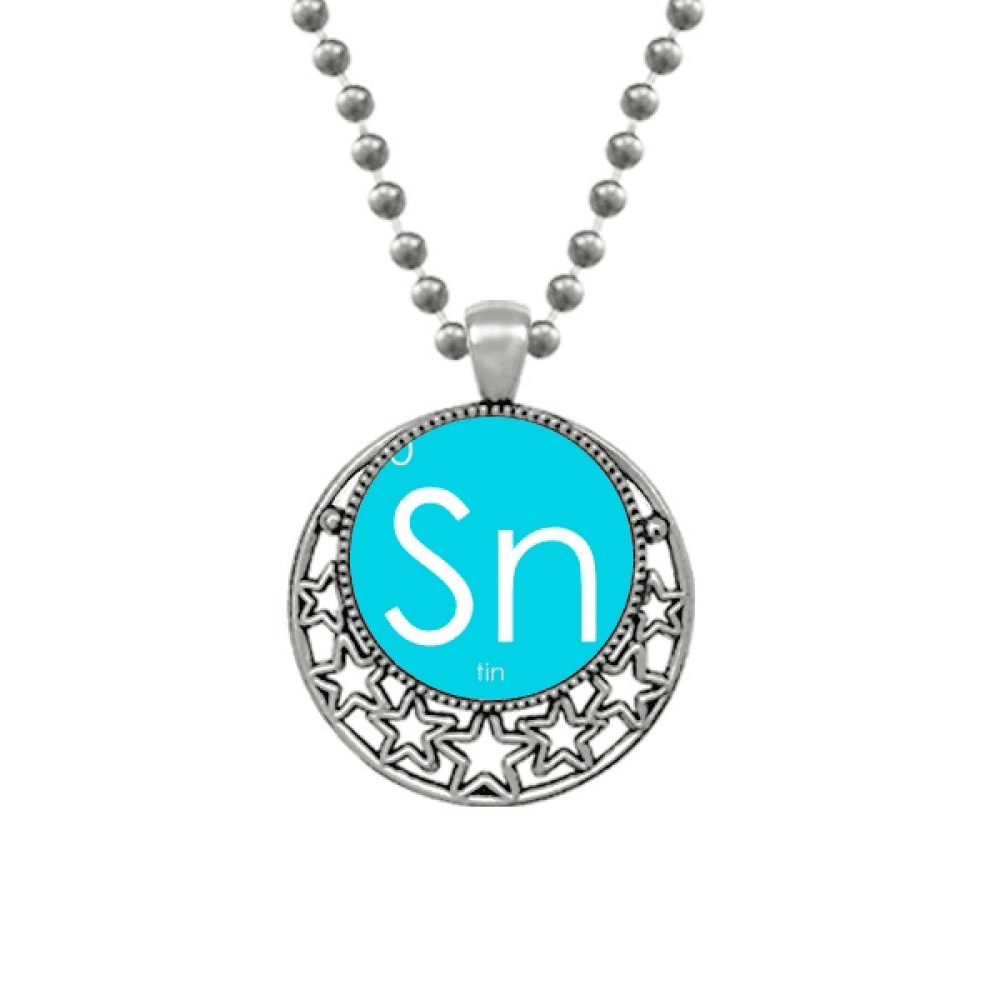 Chestry Elements Period Table Poor Metals Tin Sn Necklaces Pendant Retro Moon Stars Jewelry ...