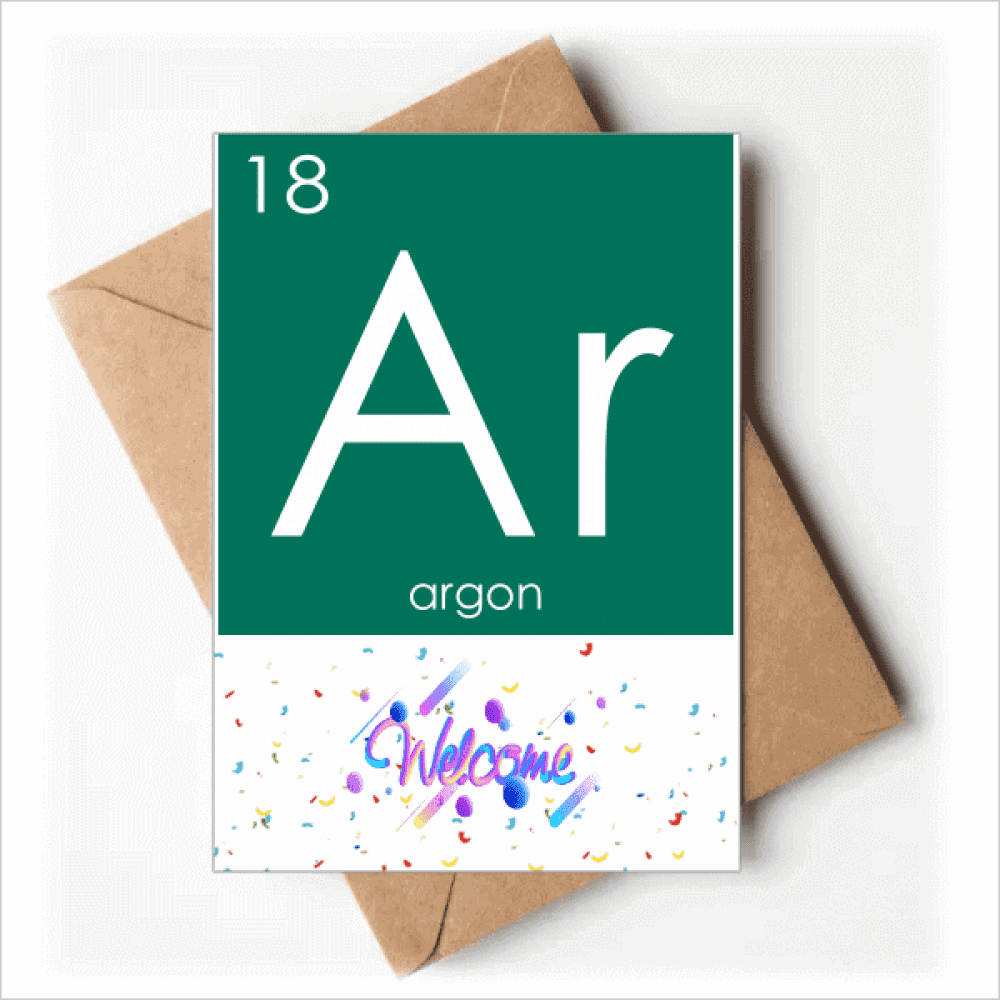 Chestry Elements Period Table Rare Gas Argon Ar Welcome Back Greeting ...