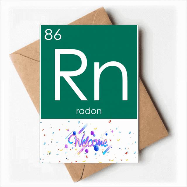 Chestry Elements Period Table Rare Gas Radon Rn Welcome Back Greeting ...