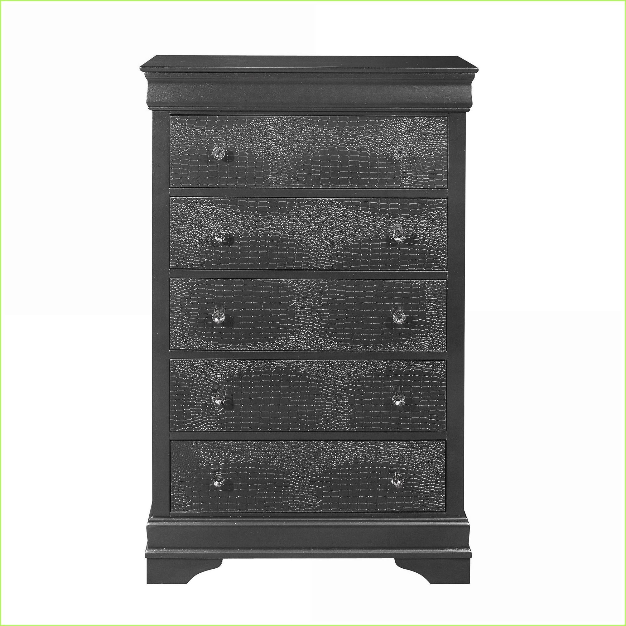 Chests, Contemporary Shaker Crocodile Textured Drawers Crystal Hardware ...