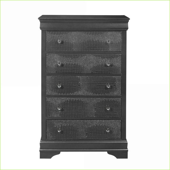 Chests, Contemporary Shaker Crocodile Textured Drawers Crystal Hardware ...