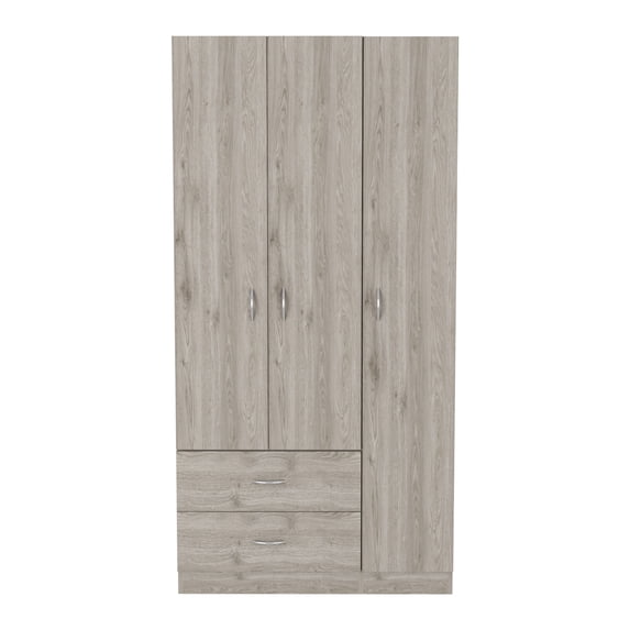 Chests Of Drawers, Three Door Armoire Clark, Bedroom, Light Gray, Light ...