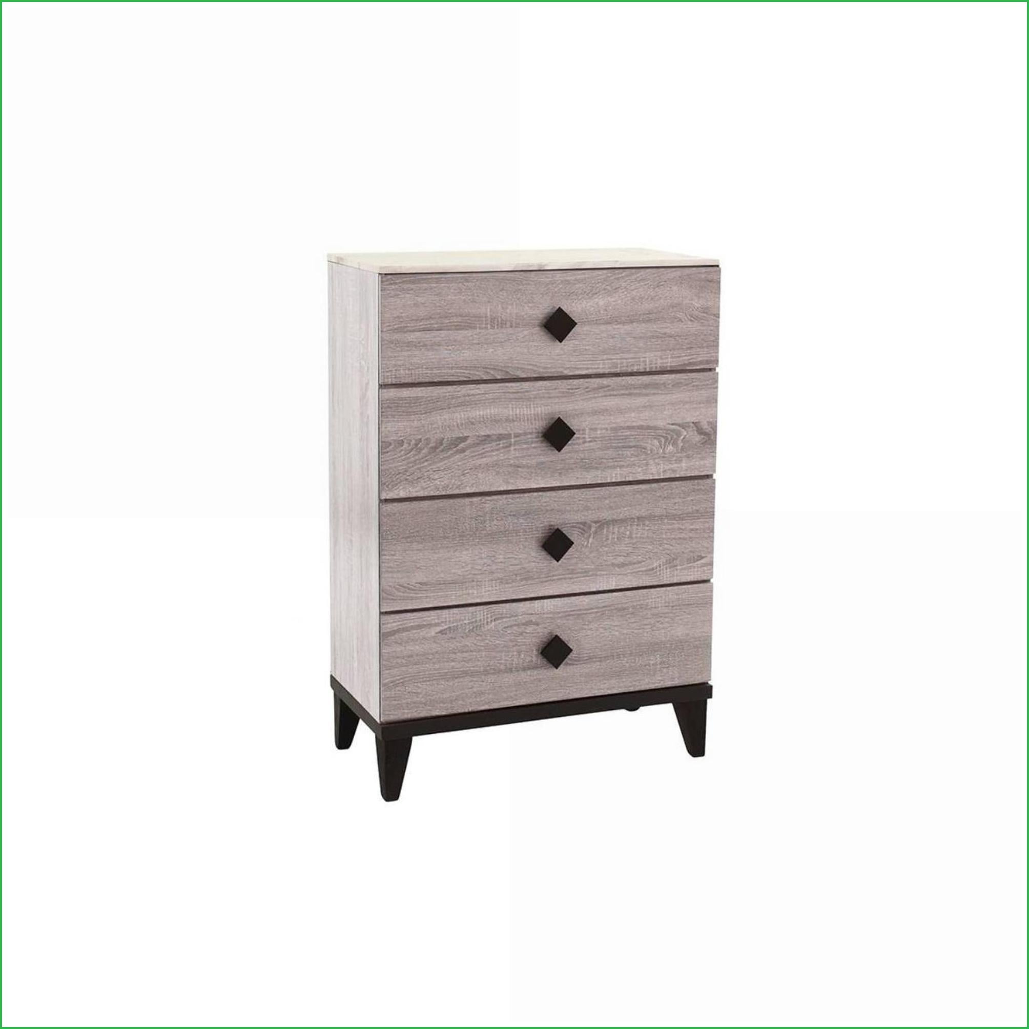 Chests | Modern Cream 4-Drawer Chest with Faux Marble Top | Black ...