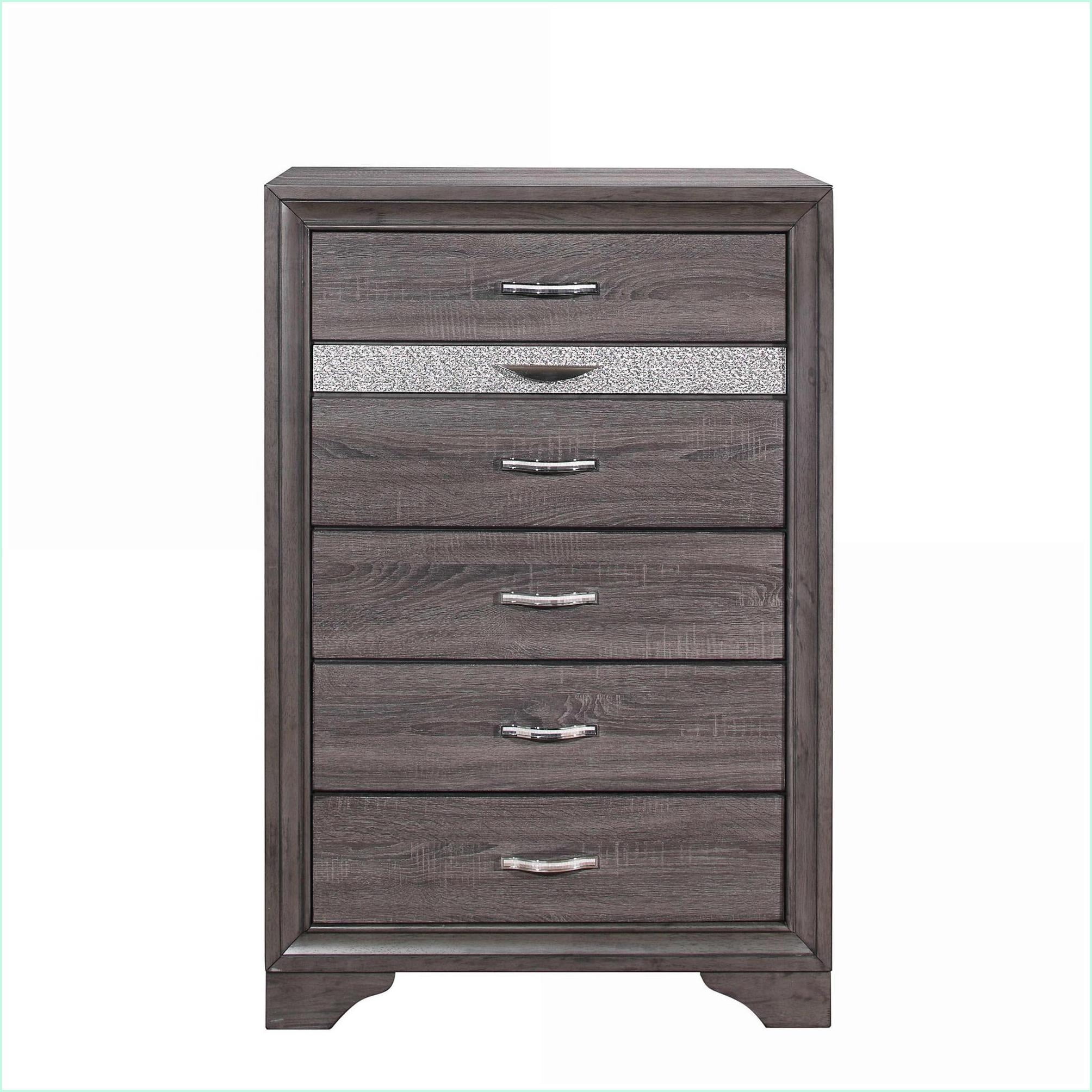 Chests | Modern Grey 6-Drawer Chest with Jewelry Drawer | Solid Wood ...