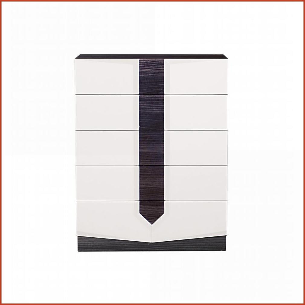 Chests | Modern Zebra White & Grey High Gloss Chest with Black Zebrano ...