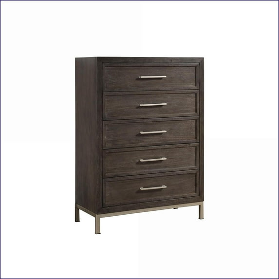 Chests & Wardrobes | Broomfield 5-Drawer Chest | Walnut Mindi Veneer ...