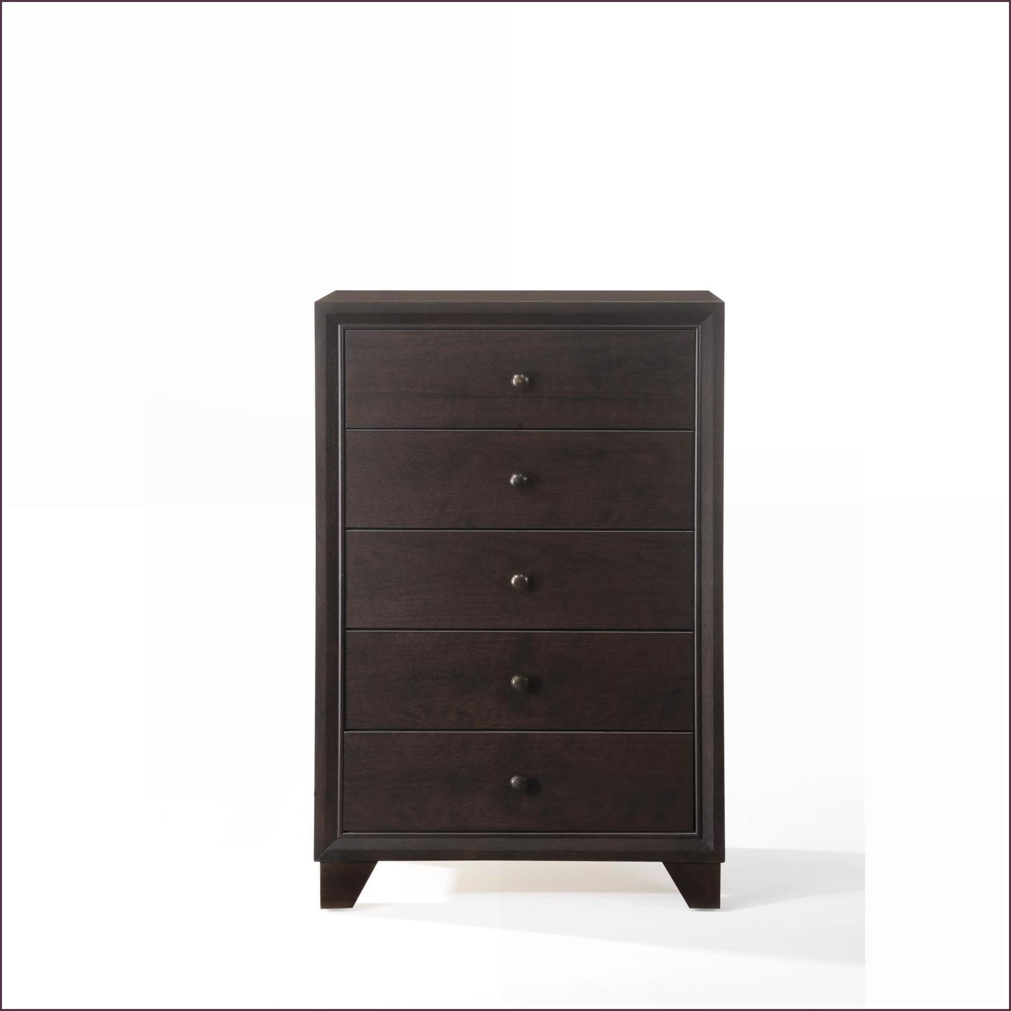 Chests & Wardrobes, Classic 5-Drawer Espresso Chest with Dovetail ...