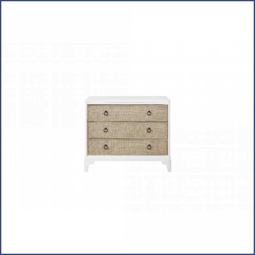 Chests & Wardrobes, Farmhouse 3-Drawer Hall Chest with Cane Fronts ...