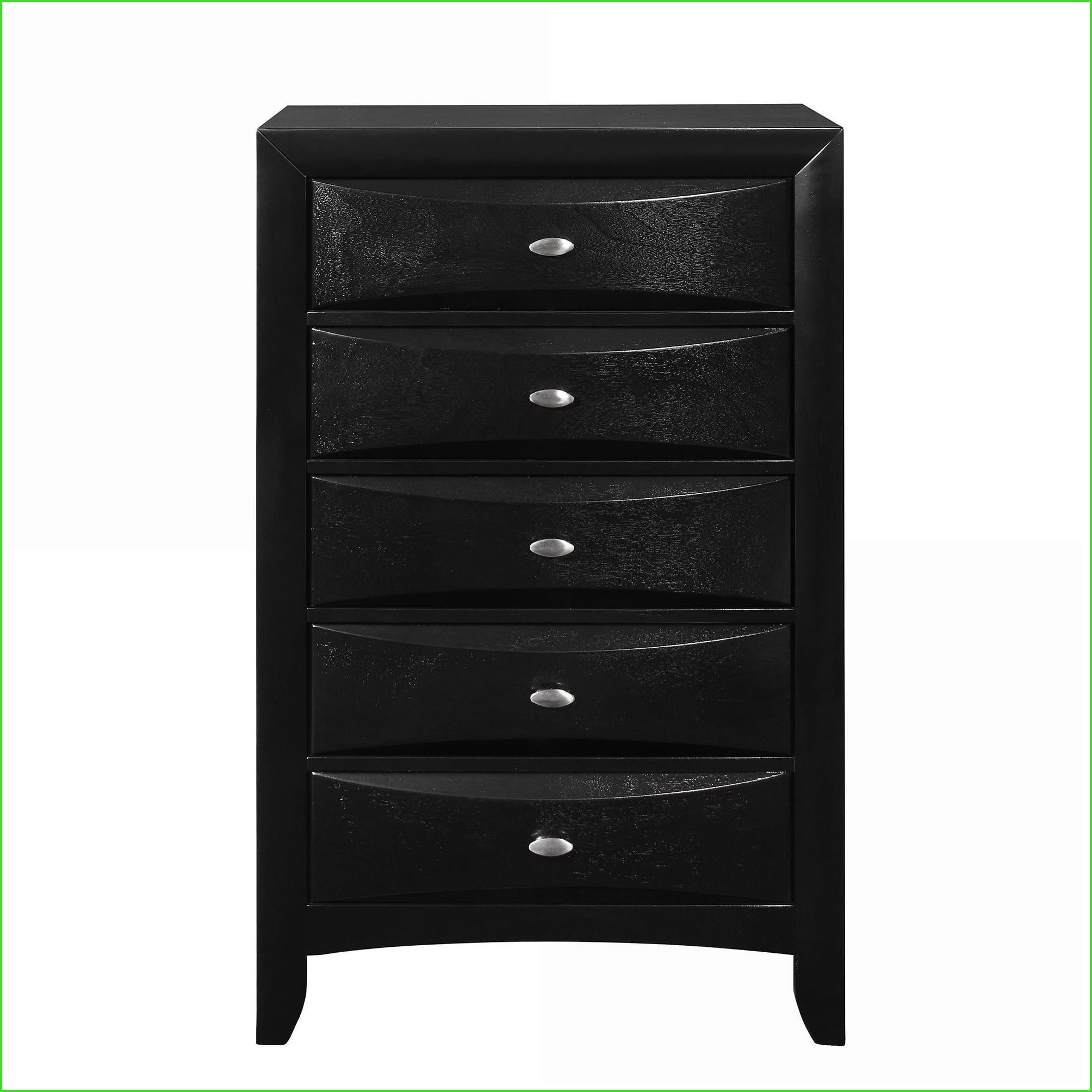 Chests & Wardrobes | Lucille Classic Black Chest with Spacious Drawers ...
