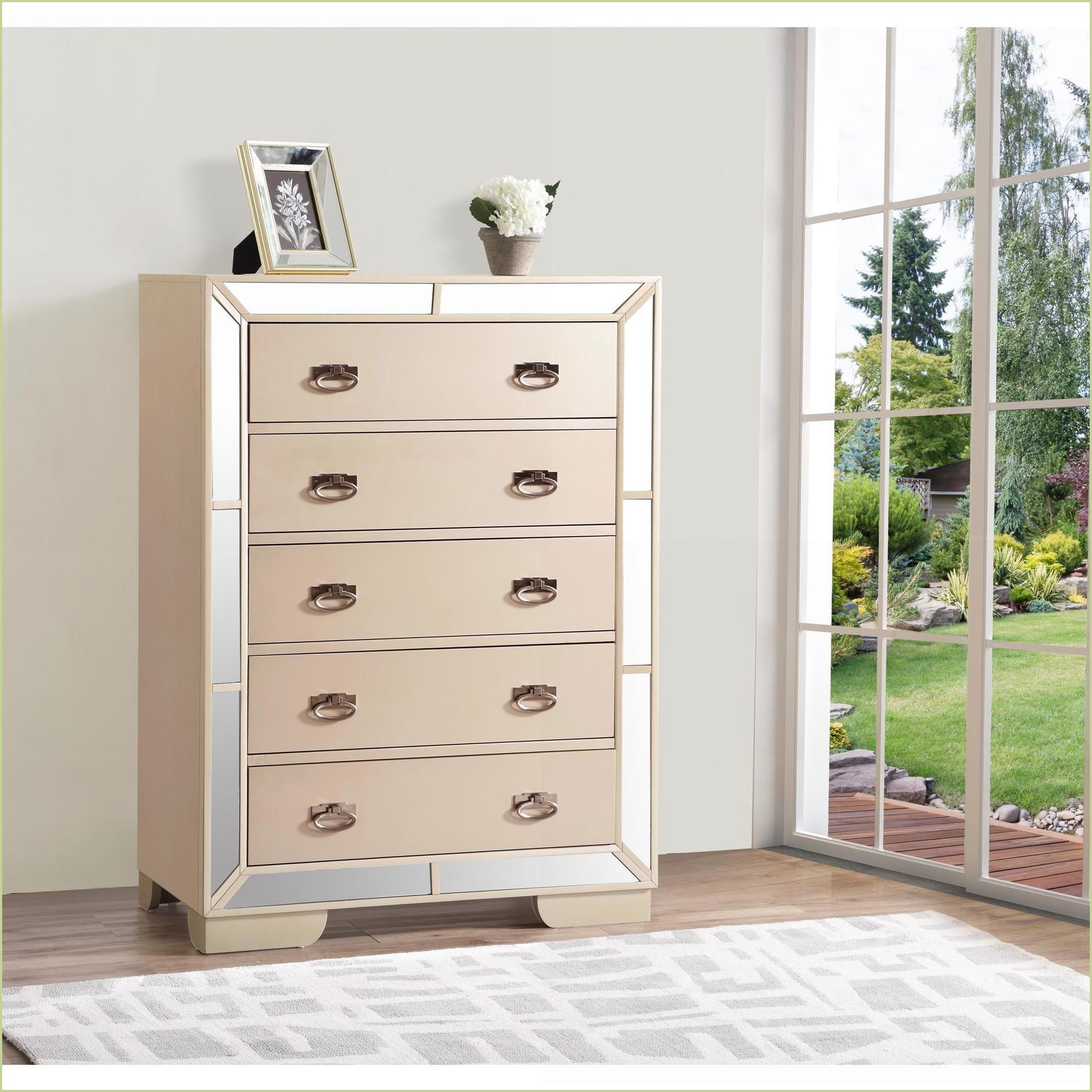 Chests & Wardrobes, Modern Pearl-Finished Storage Chest | 58"H x 32"W x ...