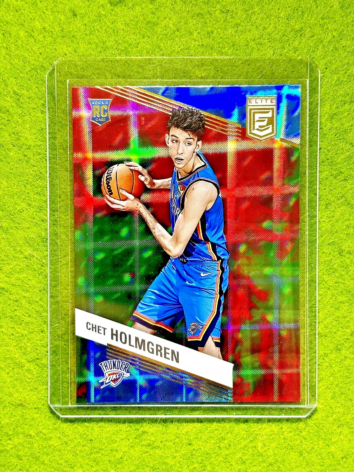 Chet Holmgren HYPER PRIZM ASIA RED GREEN SSP ROOKIE CARD 2022 Elite OKC ...