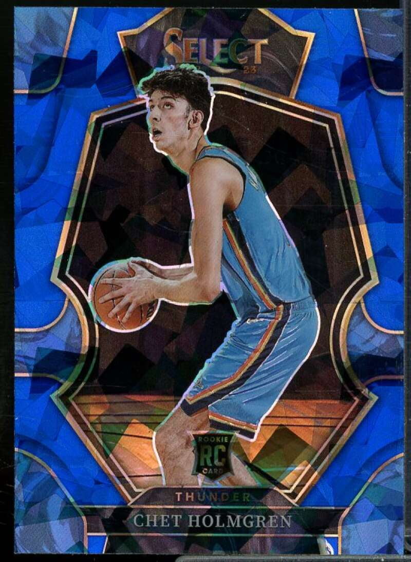 Chet Holmgren Rookie Card 2022-23 Select Prizms Blue Cracked Ice #196 ...