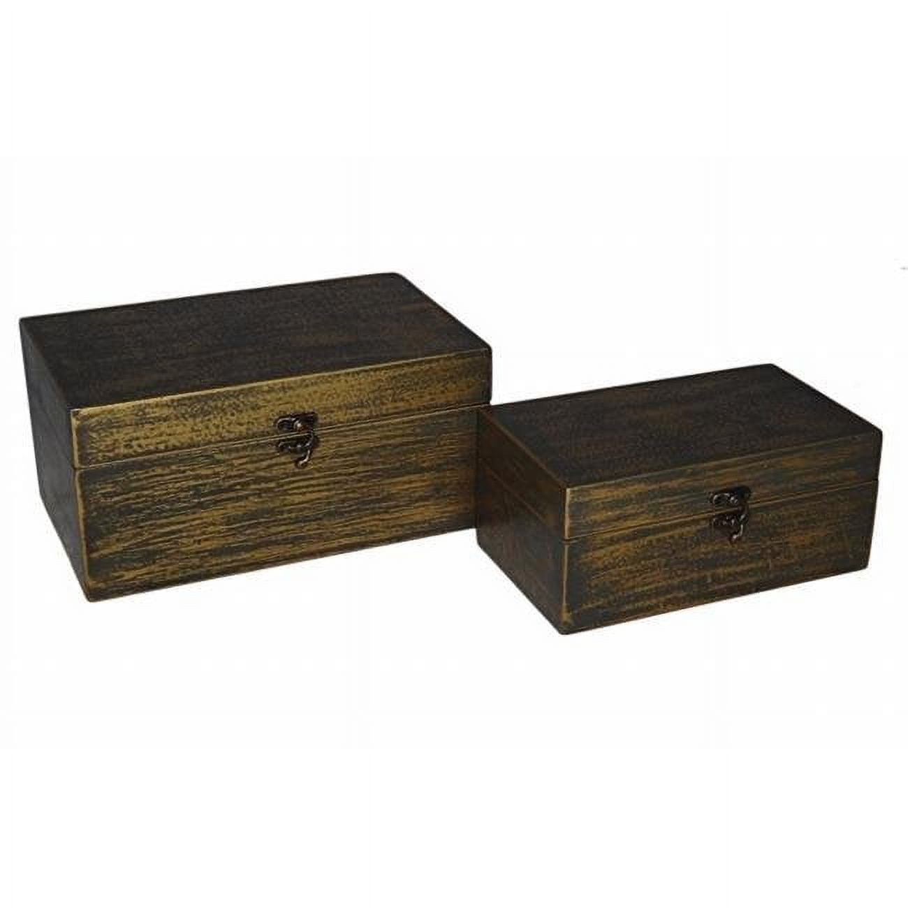 Cheung's Brushed Gold Keepsake Treasure Boxes (Set of 2) - Walmart.com