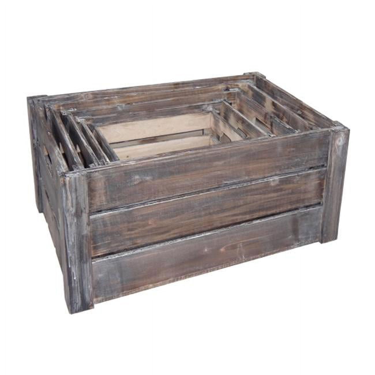 Cheung's FP-3697-5 Set of 5 Nested Wood Slat Crate - Walmart.com