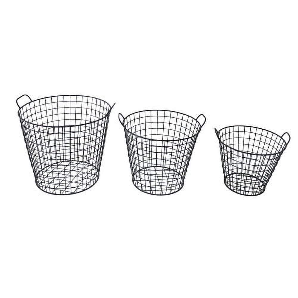 Cheungs 3 Piece Tapered Wire Basket Set - Walmart.com