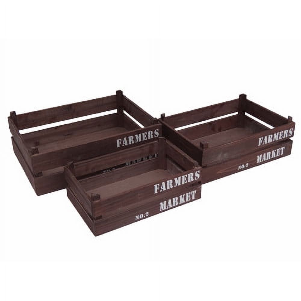 Cheungs 3 Piece Wood Crate Set - Walmart.com
