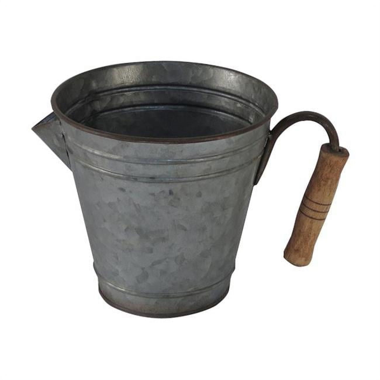 Cheungs Decorative Galvanized Metal Pot With Spout And Side Handle With ...