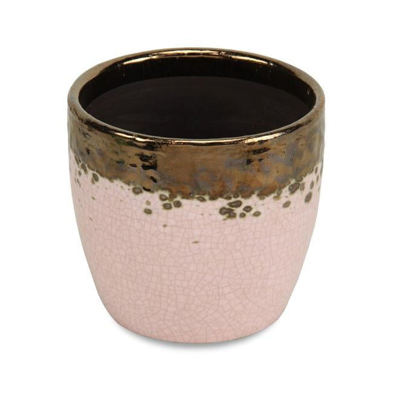 Cheungs 5330PK Electroplate Copper Rim Ceramic Pot, Pink - Walmart.com