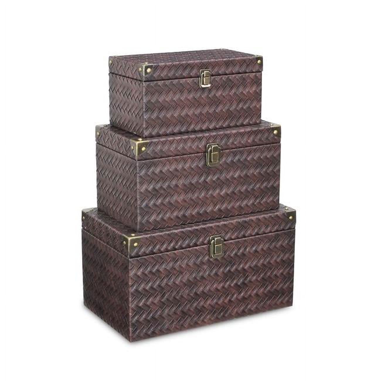 Cheungs 5541-3 Woven Brown Vinyl Pattern Trunks with Front Buckle ...