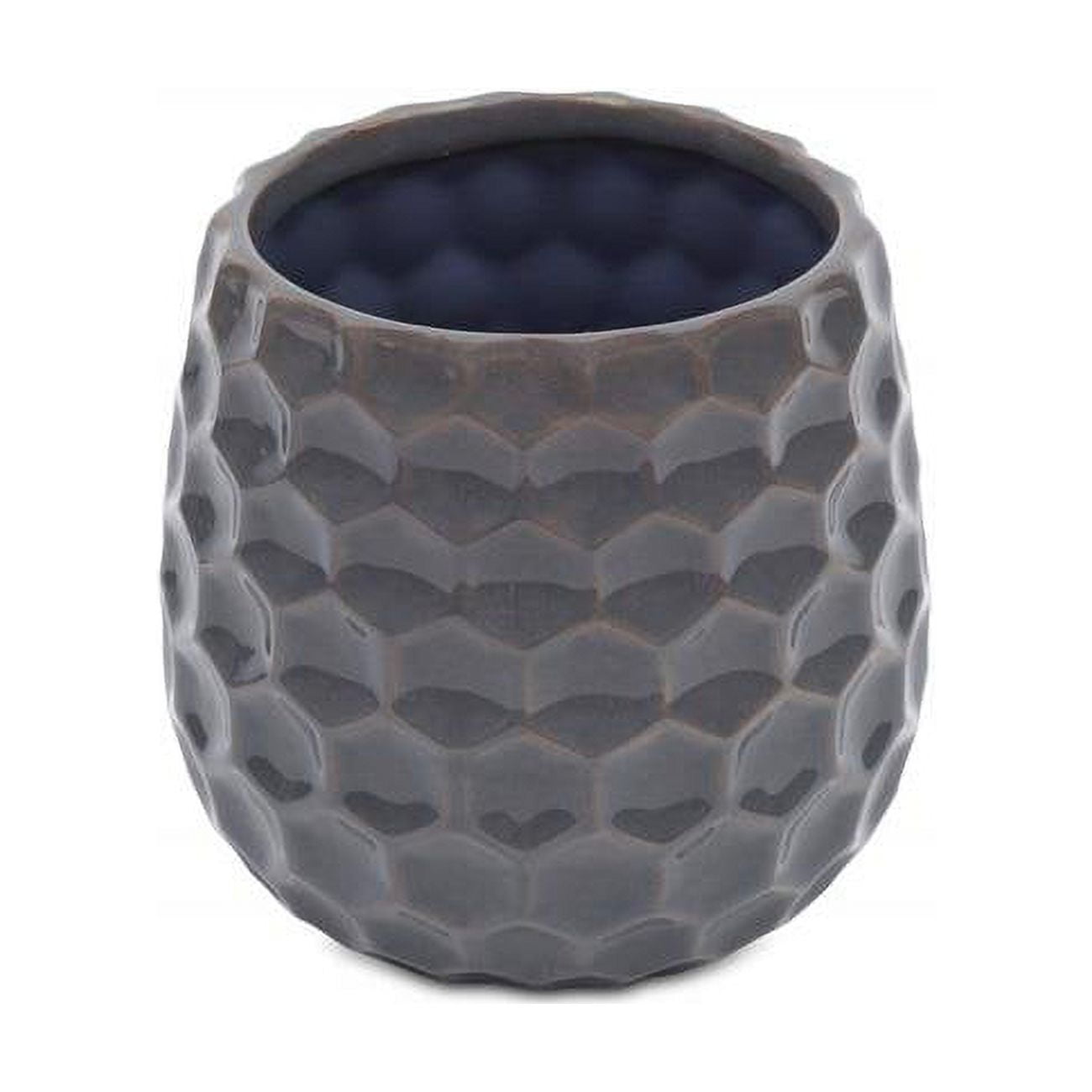 Cheungs 5592GR Hexagon Textured Pattern Ceramic Planter, Gray - Walmart.com
