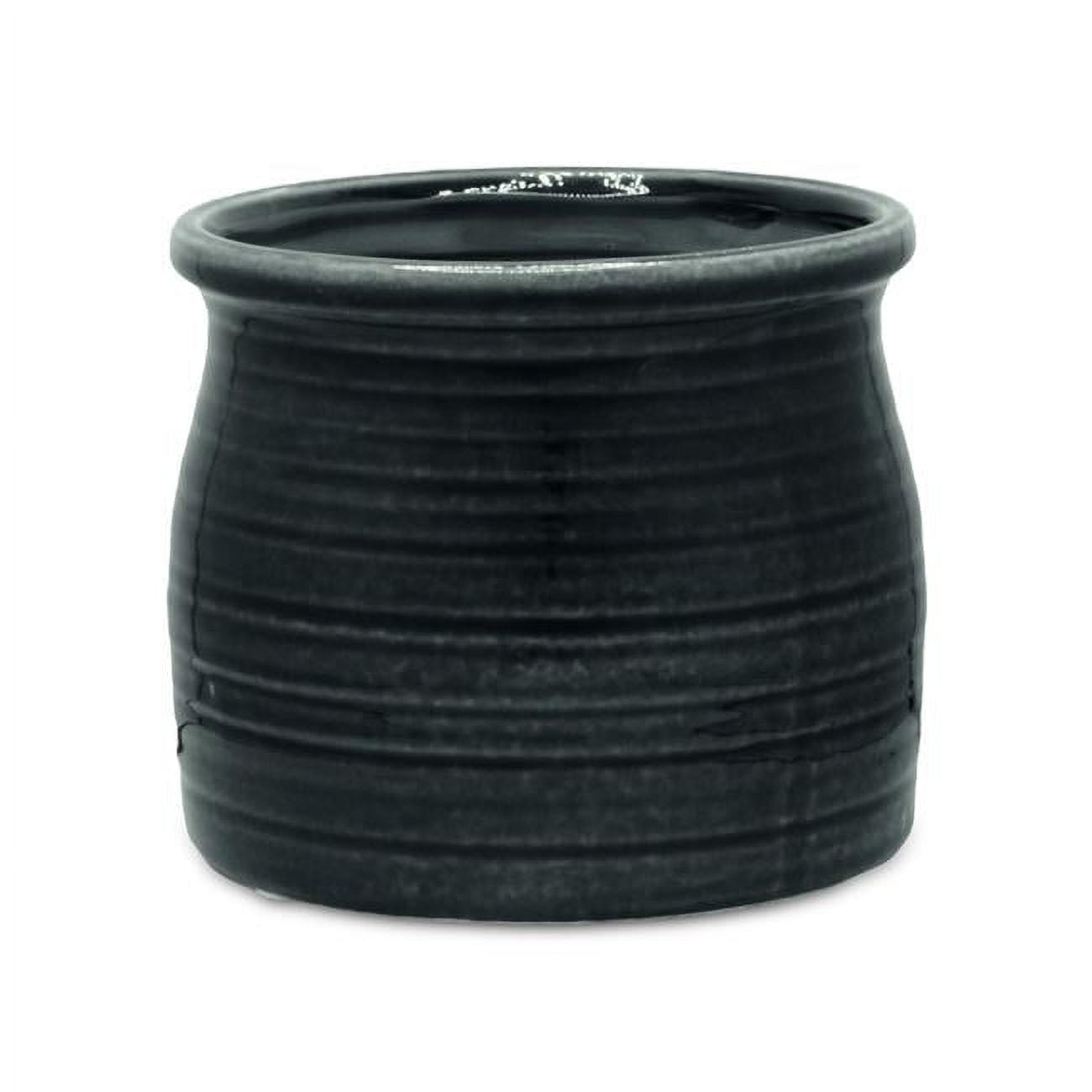 Cheungs 5662DG Kifon Curved Ceramic Ceramic Pot, Dark Gray - Large ...