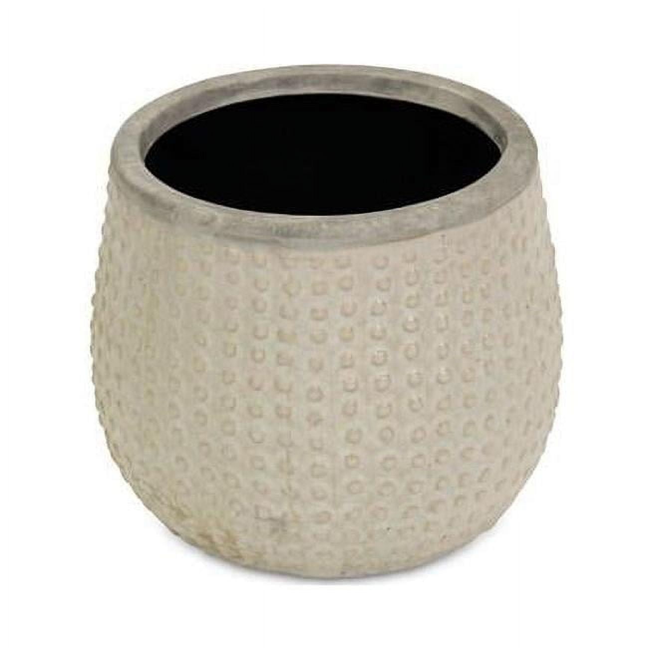Cheungs Large Osanna Curved Beige Ceramic Planter Pottery with Dotted ...