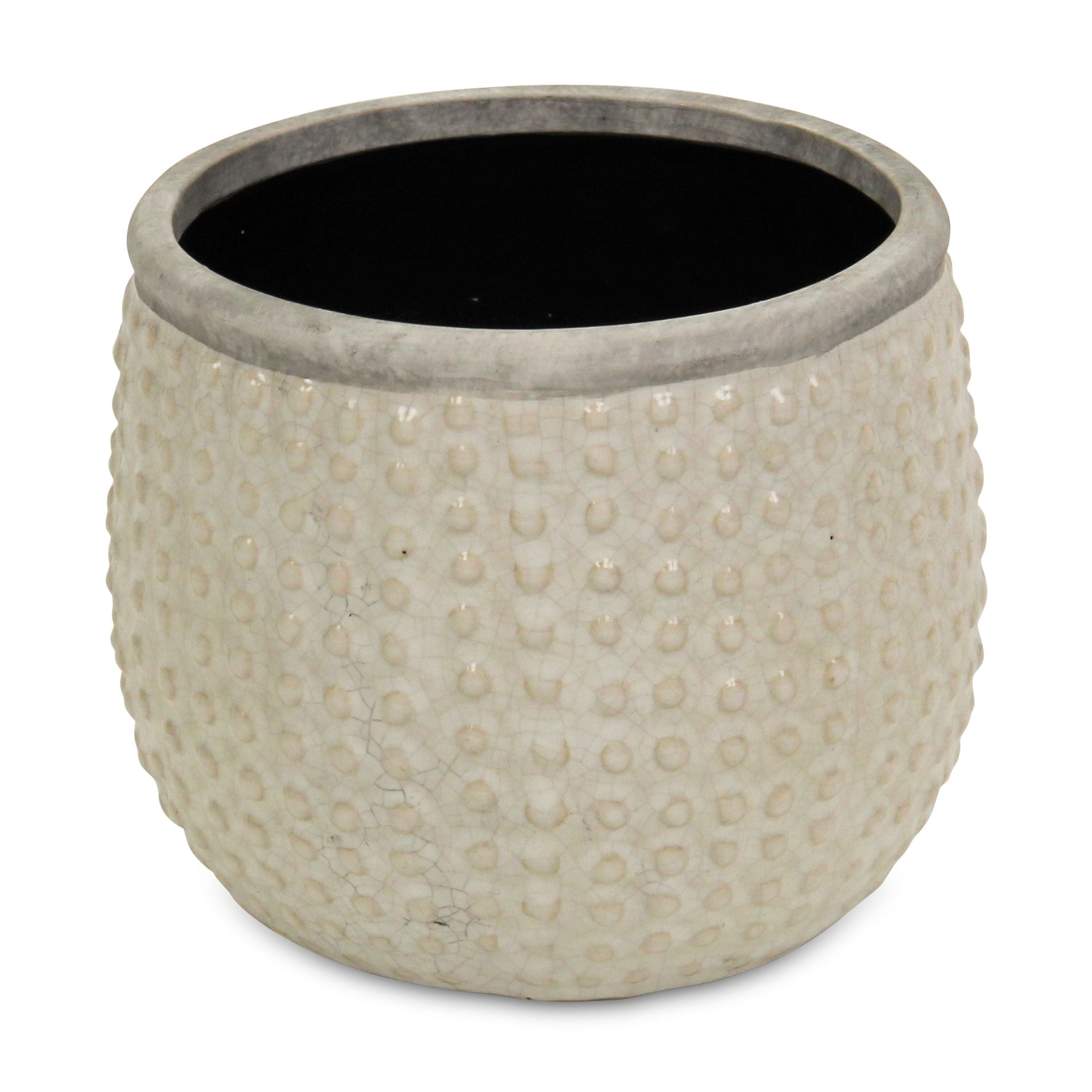 Cheungs 5743M Osanna Curved Beige Ceramic Pot - Medium - Walmart ...