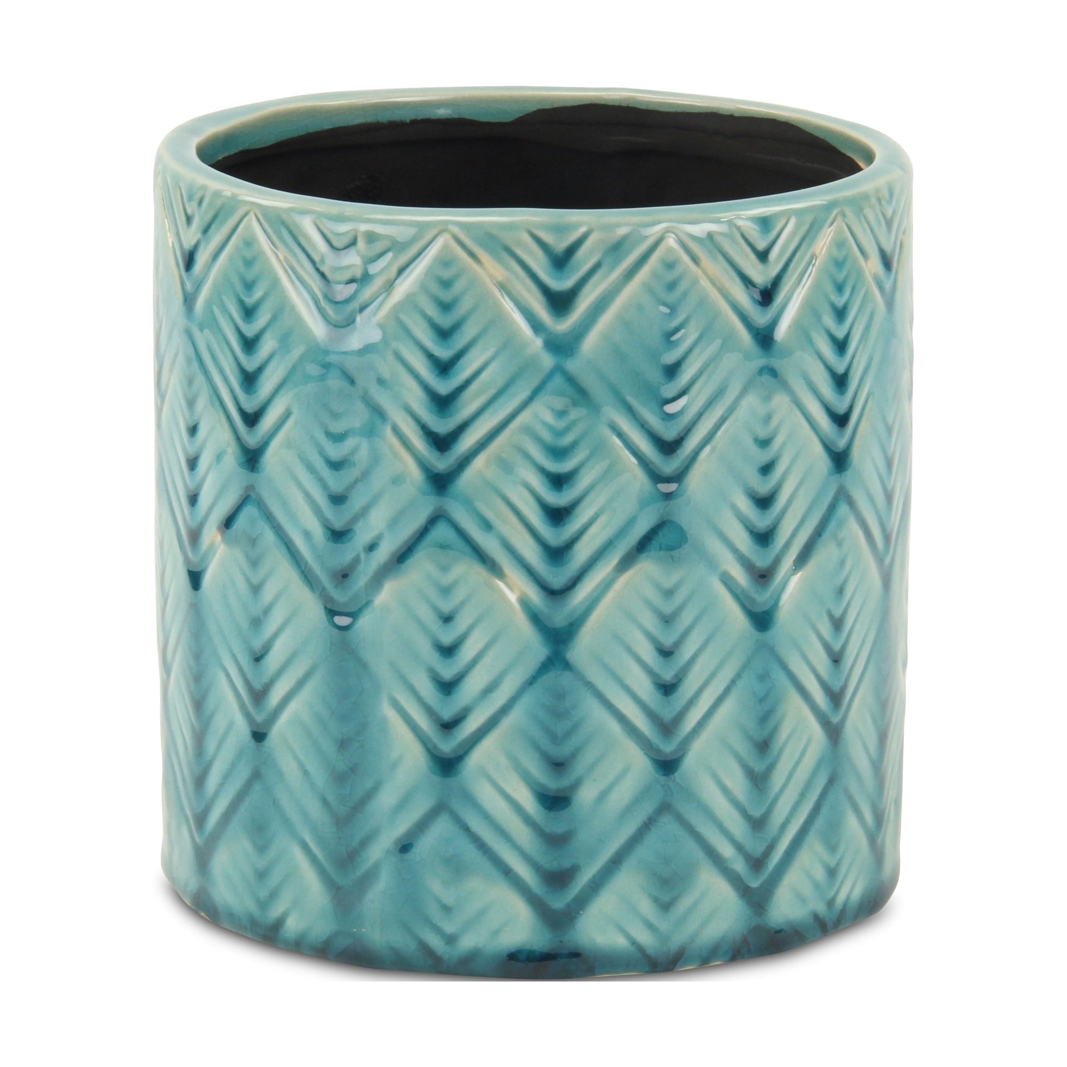 Cheungs 5775L 6.25 x 6.25 in. Arzati Pot, Turquoise - Walmart Business ...