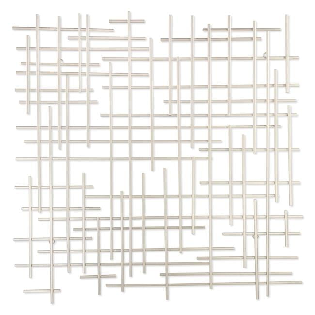 Cheungs 5803SV Iquara Square Metal Wall Art, Silver - Small - Walmart.com