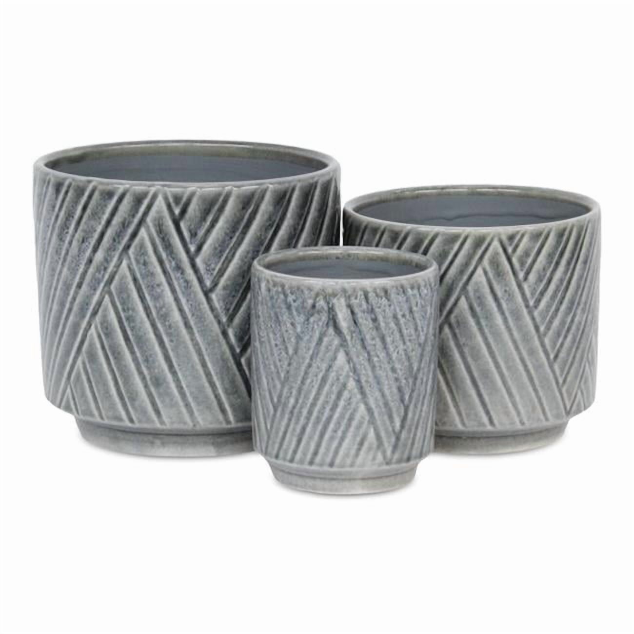 Cheungs 5919GR Parlora Crossed Diagonal Pattern Straight Side Ceramic ...