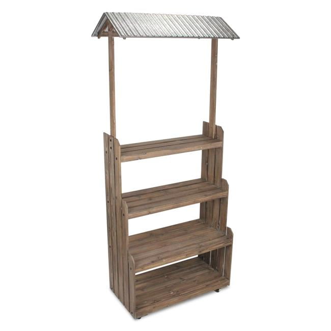 Cheungs 5973 Adeline 4 Tier Display Stand with Galvanized Roof ...