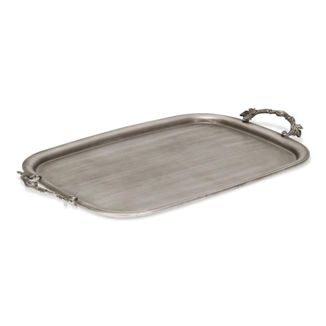 Cheungs 5994SV Khilov Silver Metal Accent Tray - Walmart.com