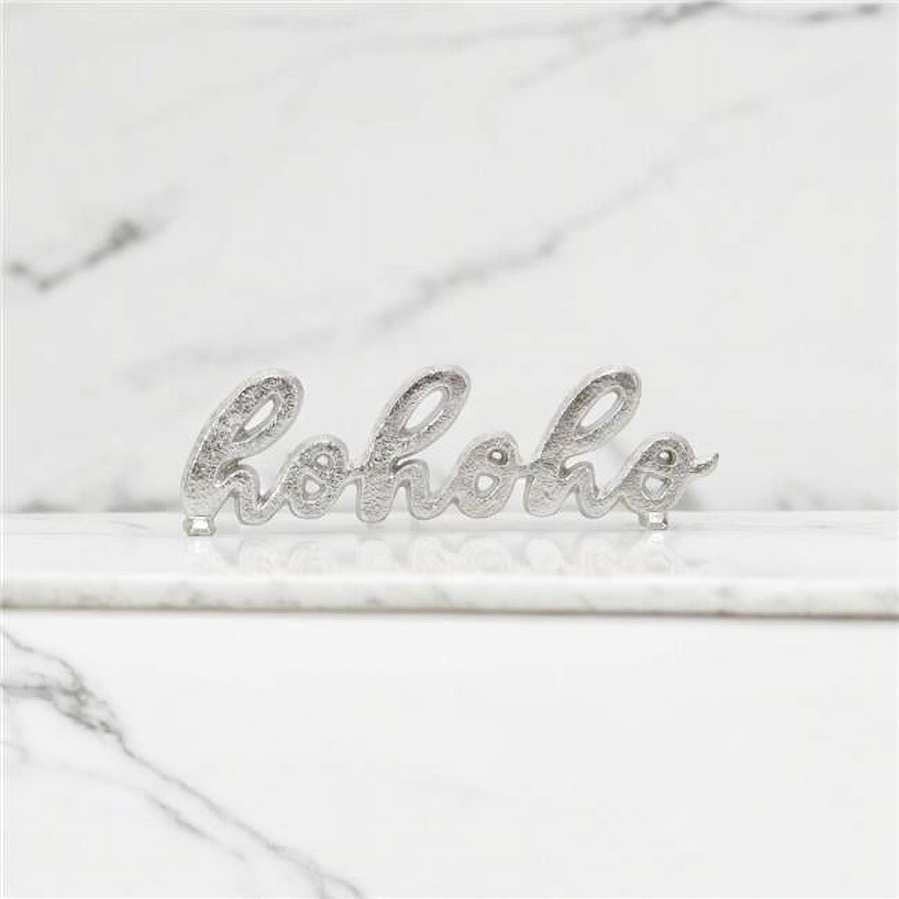 Cheungs 6027SV Clara Hohoho Silver Cast Iron Table Sign - Walmart.com