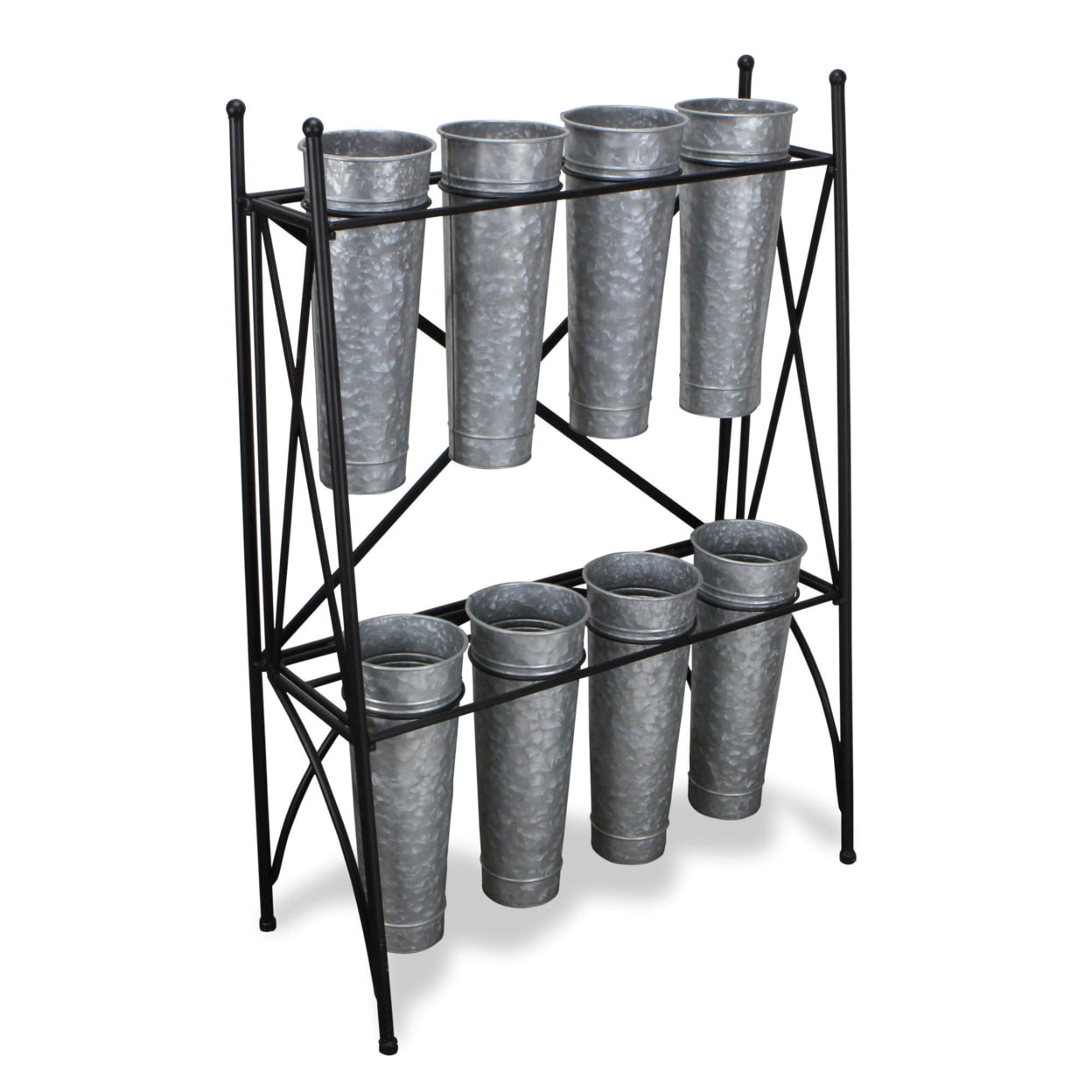 Cheungs Indoor/Outdoor Metal Planter - 8 Pot Plant Stand with ...