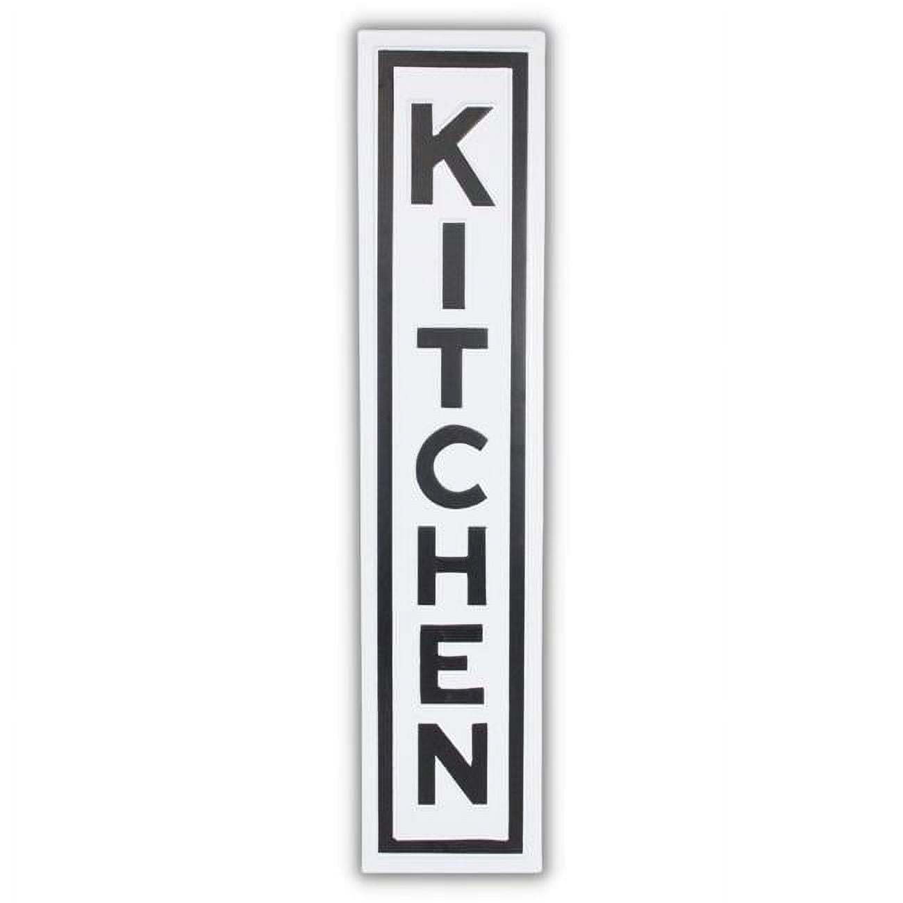 Cheungs Callo Black Metal Kitchen Vertical Wall Sign White - Walmart.com
